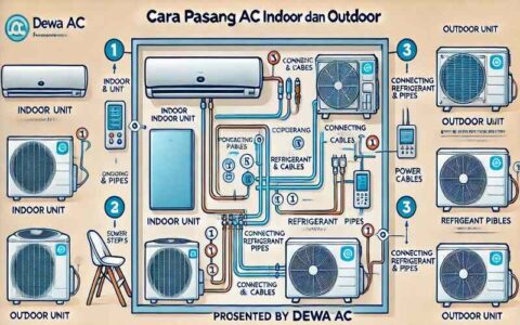 Panduan Cara Pasang AC Indoor dan Outdoor yang Benar - Service AC Surabaya