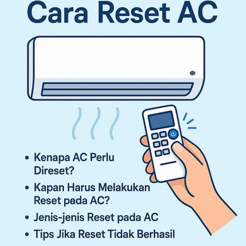 Cara Reset AC Berbagai Merek: Gree, Panasonic, Sharp, Daikin Dll - Service AC Surabaya